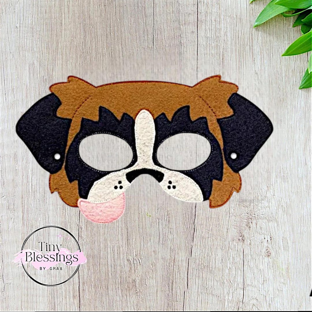 Saint Bernard Dog Pretend Play Felt Mask - Etsy