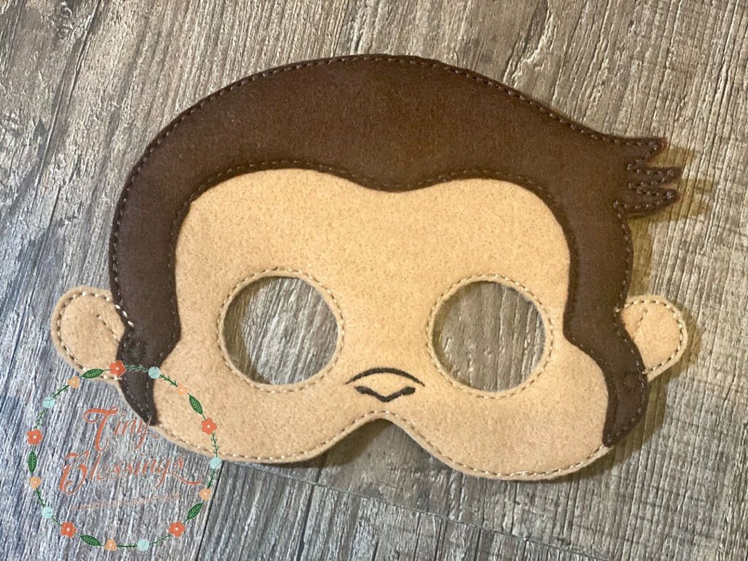 Curious Monkey Pretend Play Felt Mask - Etsy