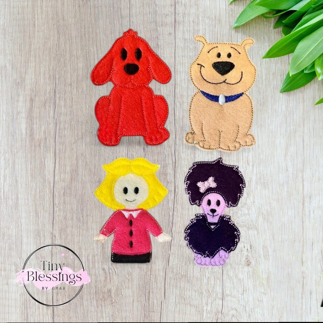 Red Dog and Friends Felt Finger Puppets - Etsy