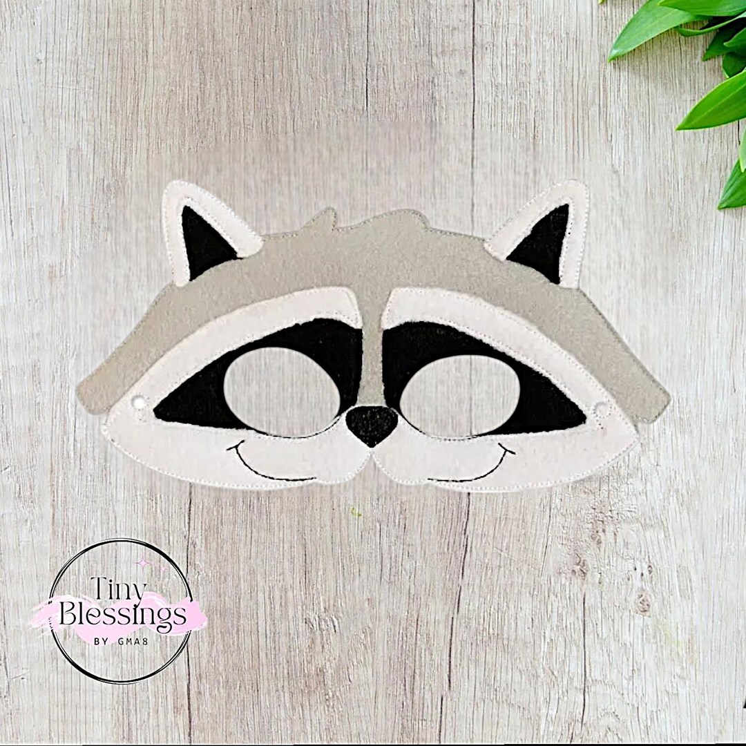 Sly Raccoon Pretend Play Felt Mask - Etsy
