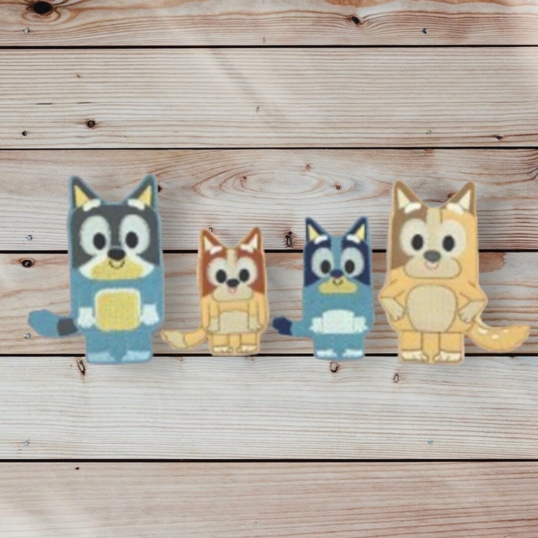 Blue Dog and Family Felt Finger Puppets - Etsy