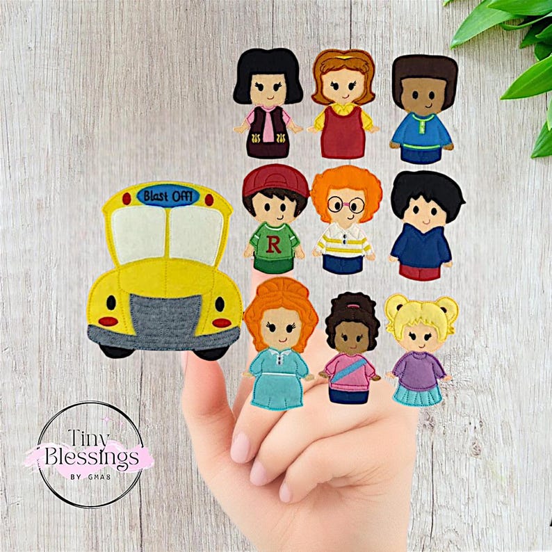 School Kids Felt Finger Puppets - Etsy