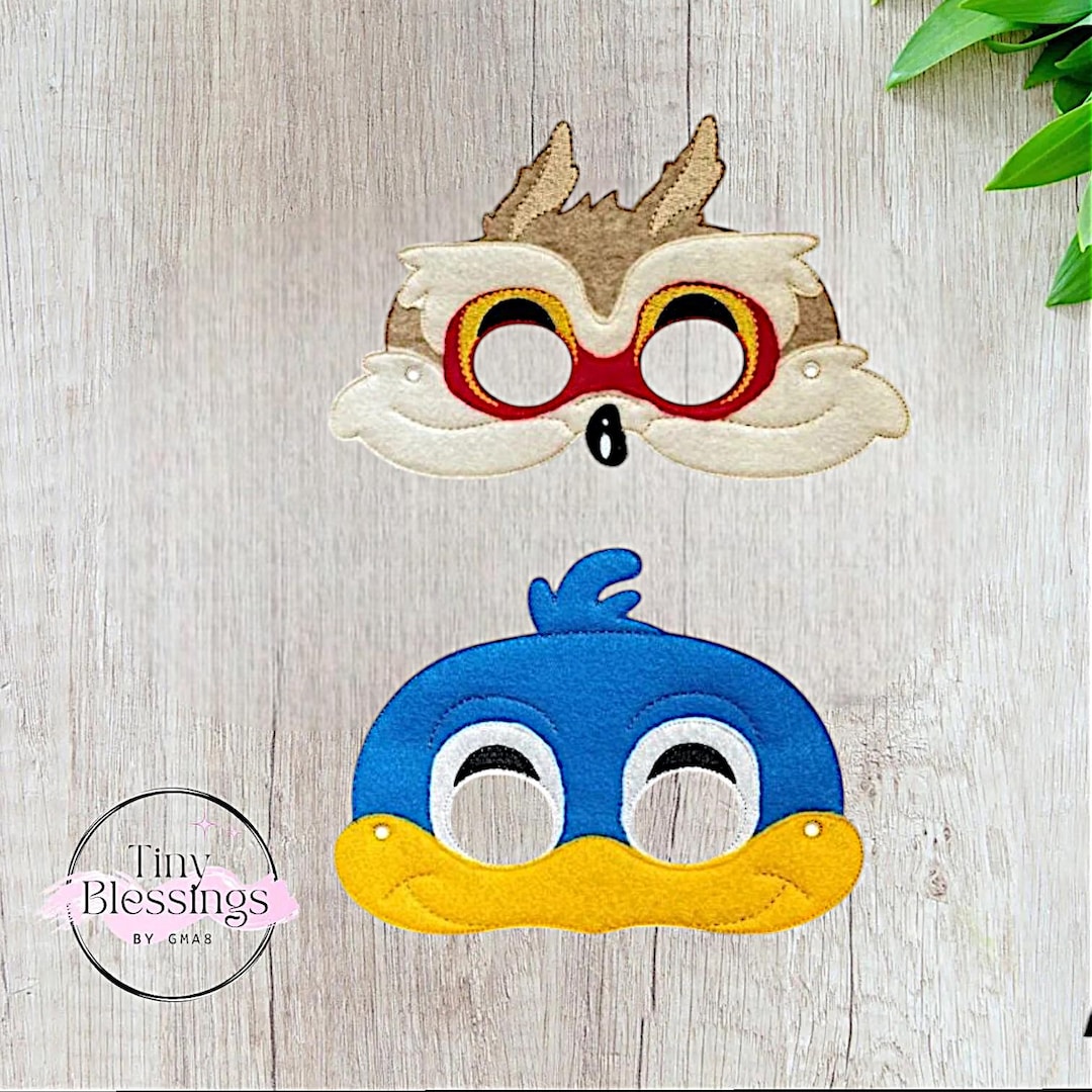 Coyote and Roadrunner Pretend Play Felt Masks - Etsy