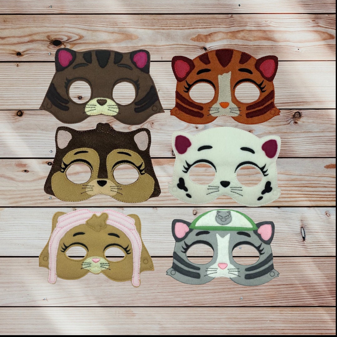 Kitty Kat Patrol Pretend Play Masks - Etsy