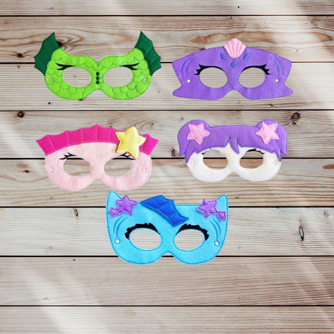 Mermaids Pretend Play Felt Masks - Etsy