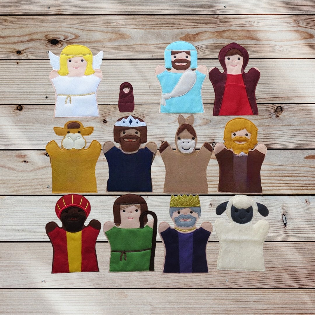 Nativity Hand Puppet Set of 12 - Etsy