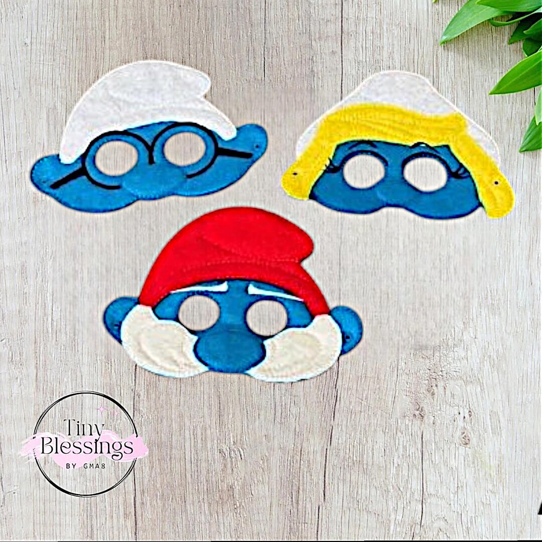 Smurf Family Pretend Play Felt Masks - Etsy Australia