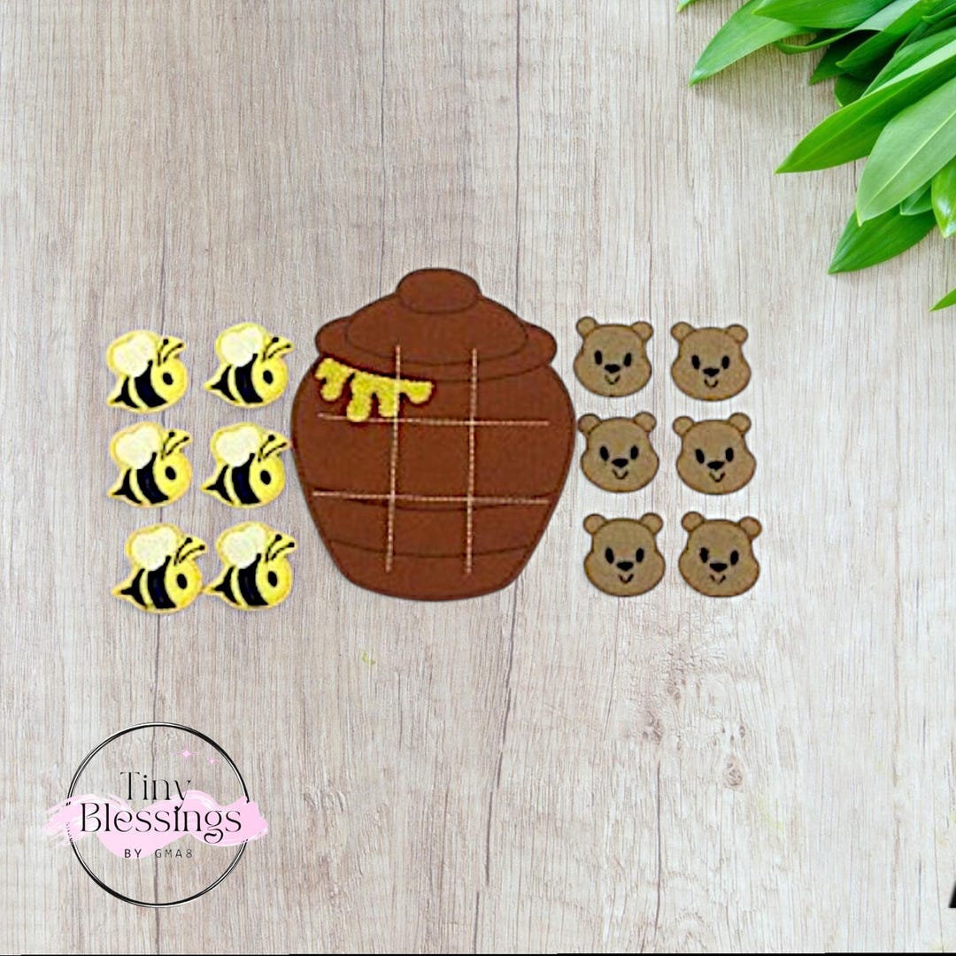 Honey Pot Felt Tic Tac Toe Set - Etsy