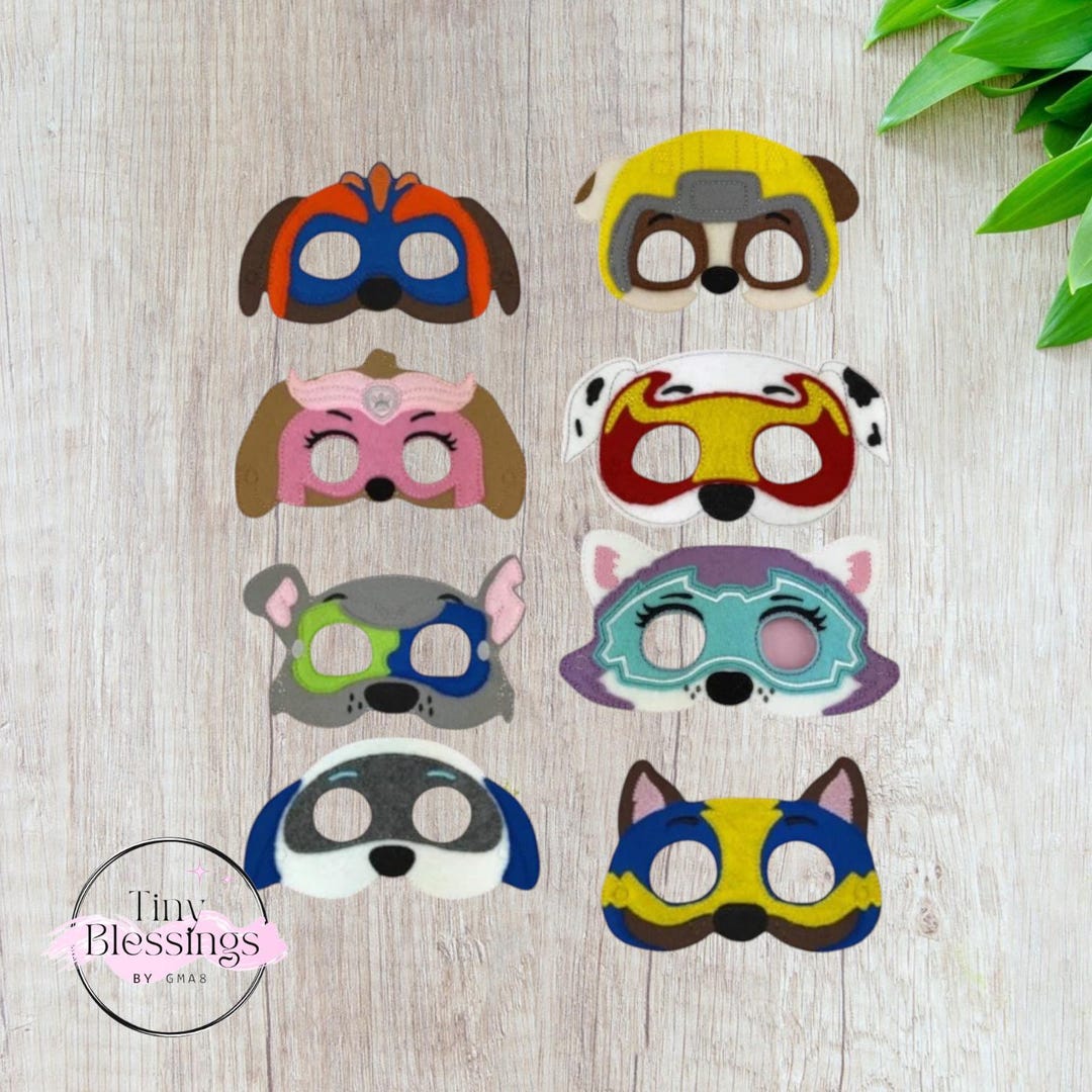 Mighty PP Dog Pretend Play Felt Masks - Etsy