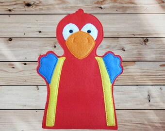 Parrot Printable Paper Puppet, Preschool / Kindergarten Bird Hand ...