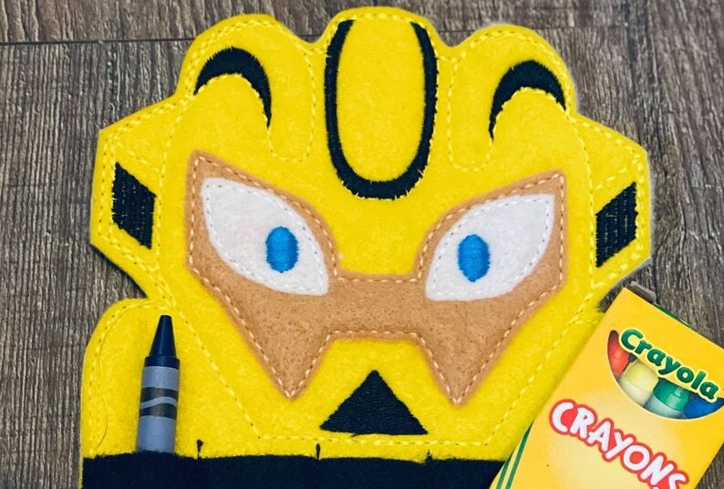 Bumblebee Transformer Felt Crayon Holder - Etsy