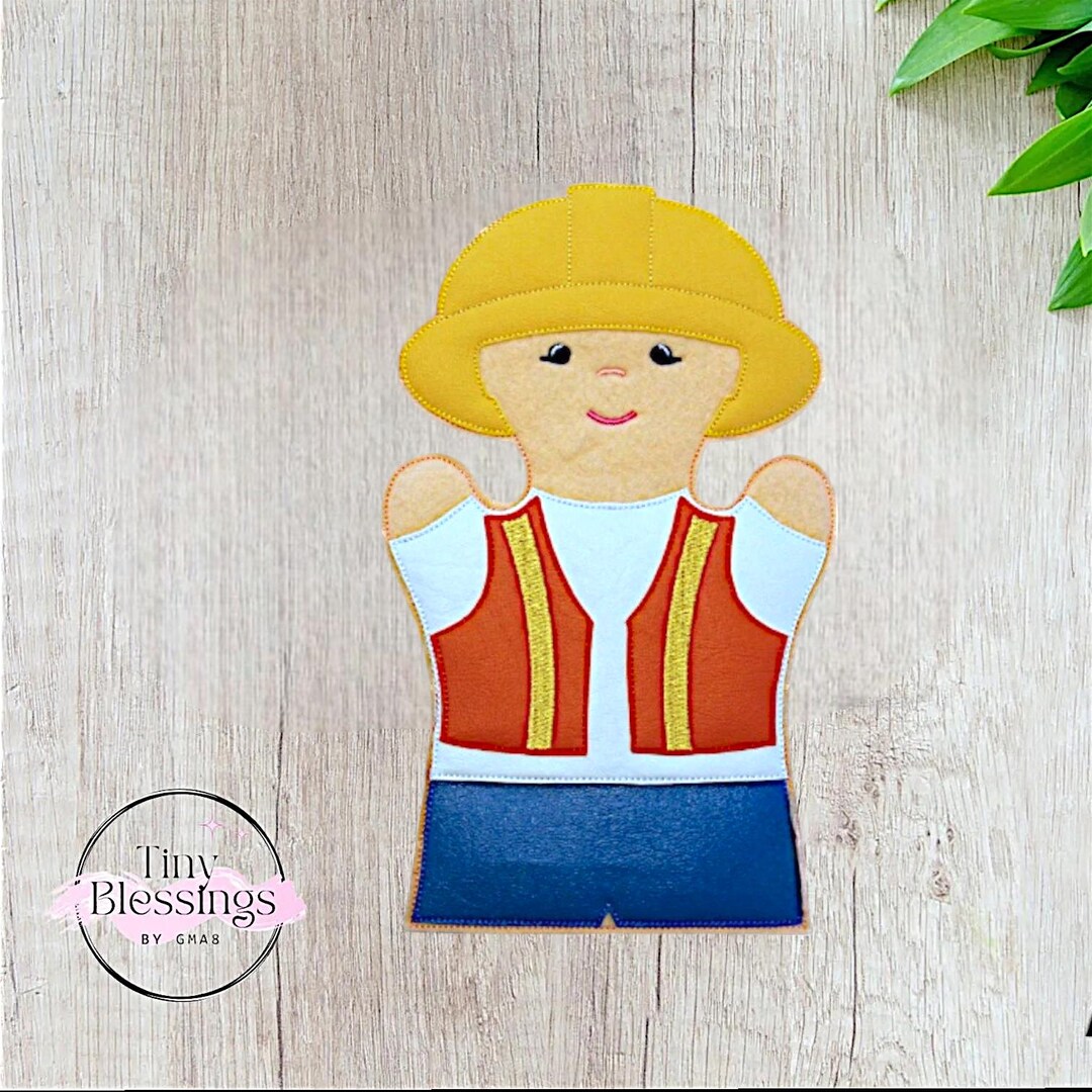 Construction Man Hand Puppet - Etsy
