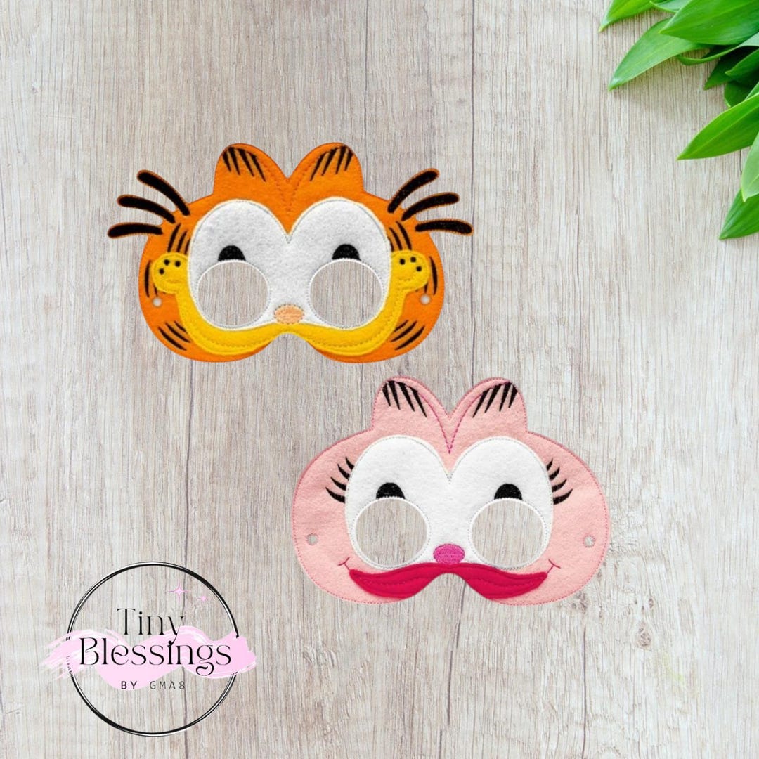 Lazy Cat Pretend Play Felt Mask - Etsy