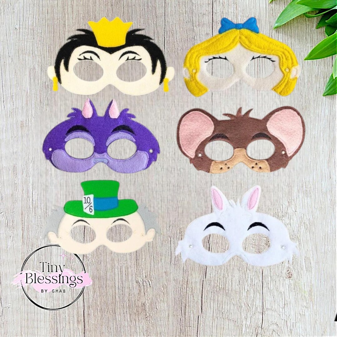 Alice and Friends Pretend Play Felt Masks - Etsy