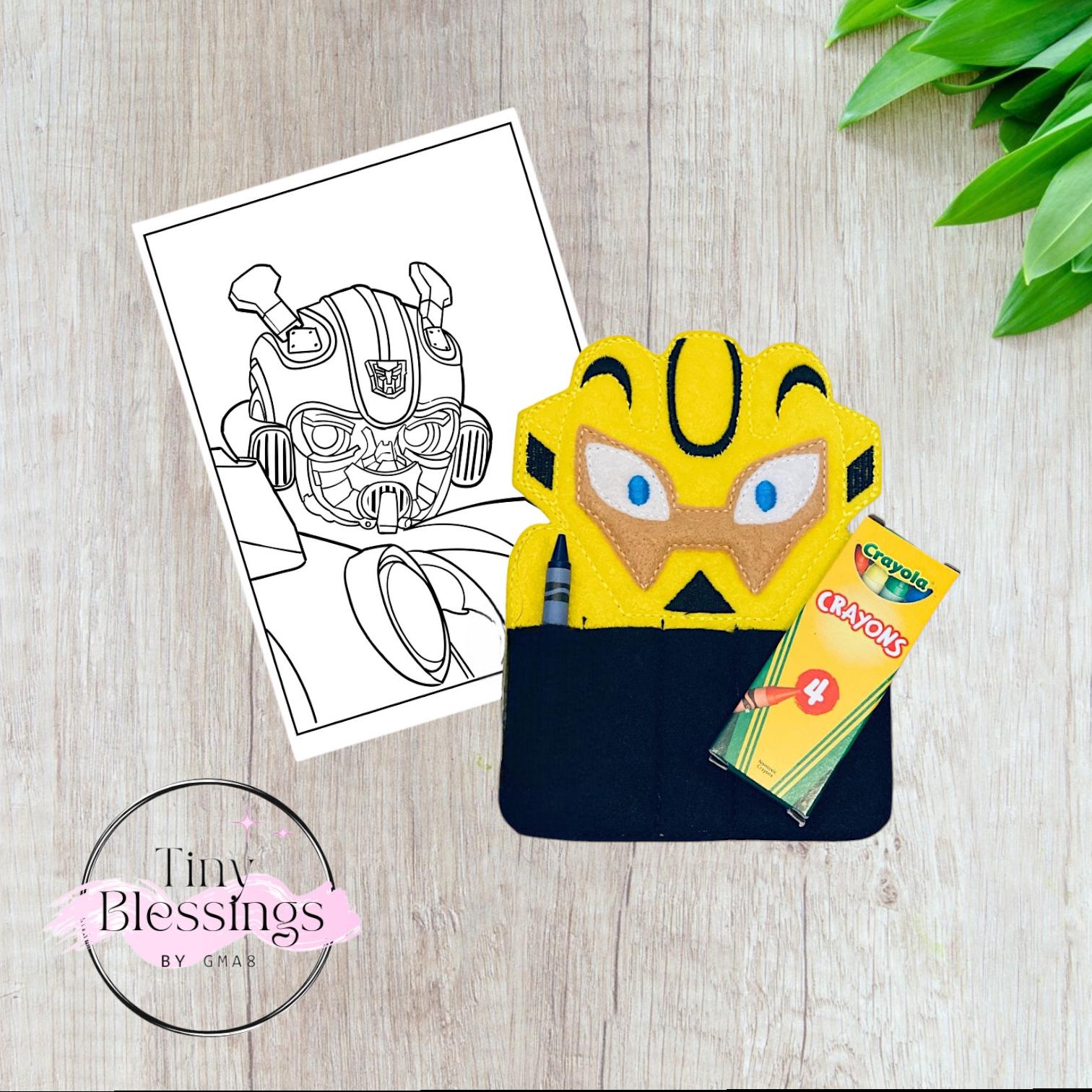 Bumblebee Transformer Felt Crayon Holder - Etsy