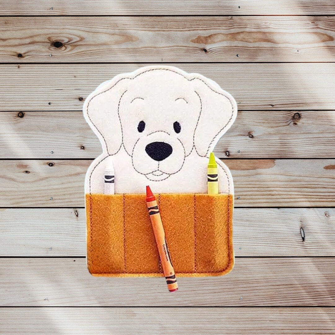 Labrador Dog Felt Crayon Holder - Etsy