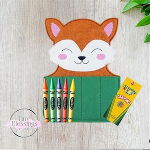 Fox Felt Crayon Holder - Etsy