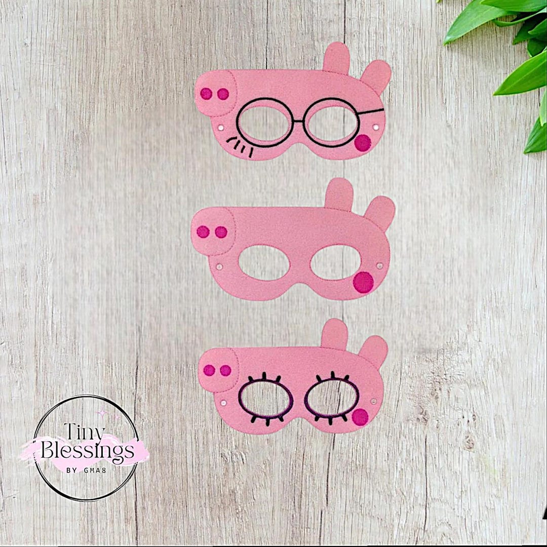 Pep Pig Family Pretend Play Felt Mask - Etsy