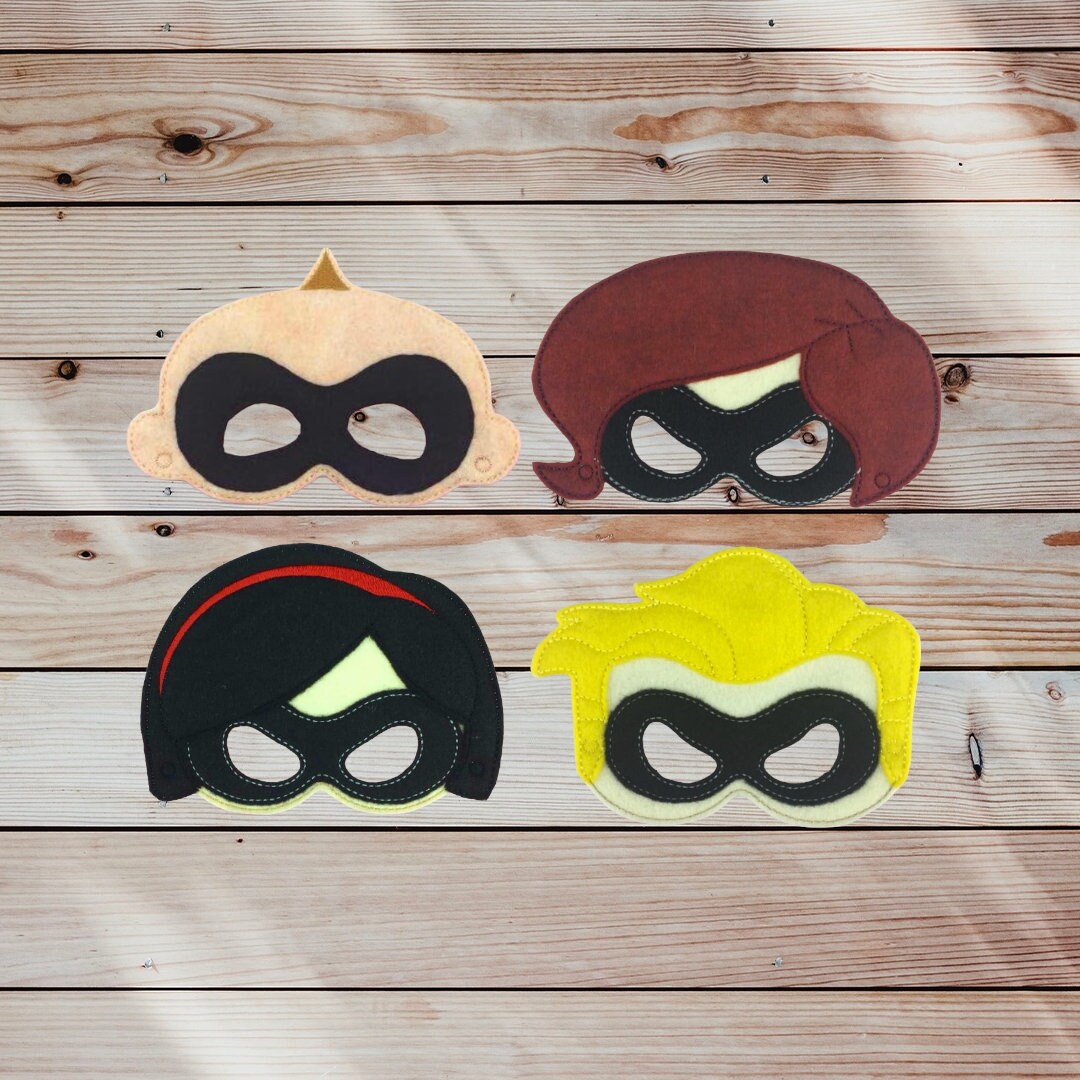 Incredibles Family Pretend Play Felt Masks - Etsy