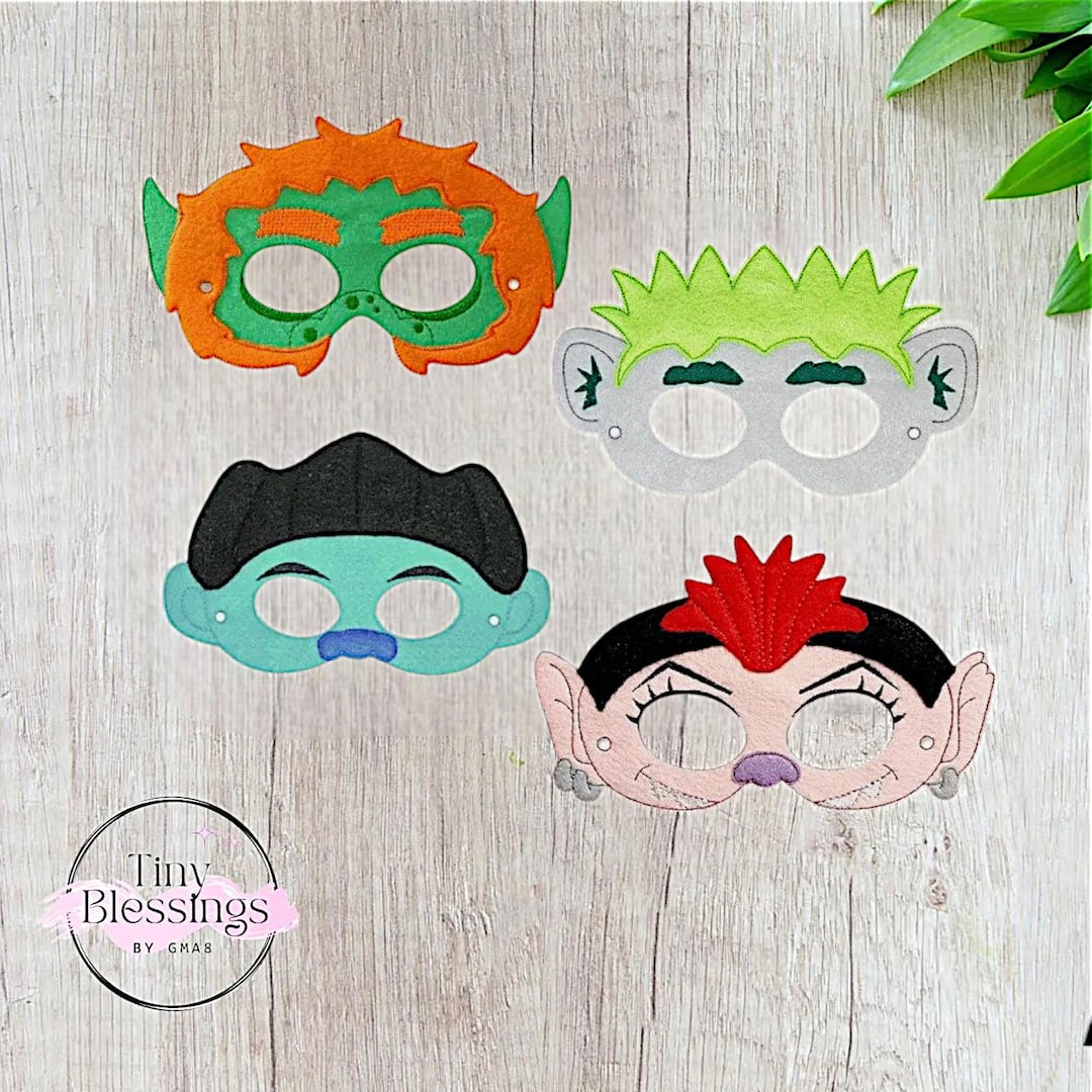 Fun Troll Pretend Play Felt Masks - Etsy
