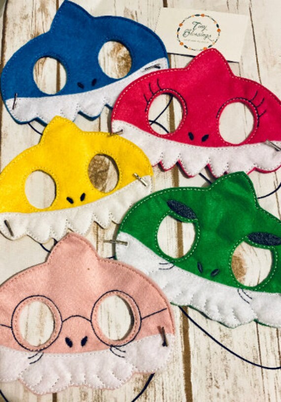 Shark Family Pretend Play Felt Masks | Etsy