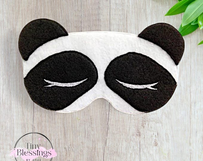 Panda Eye Sleep Mask: Organic Fleece Travel Mask - Etsy