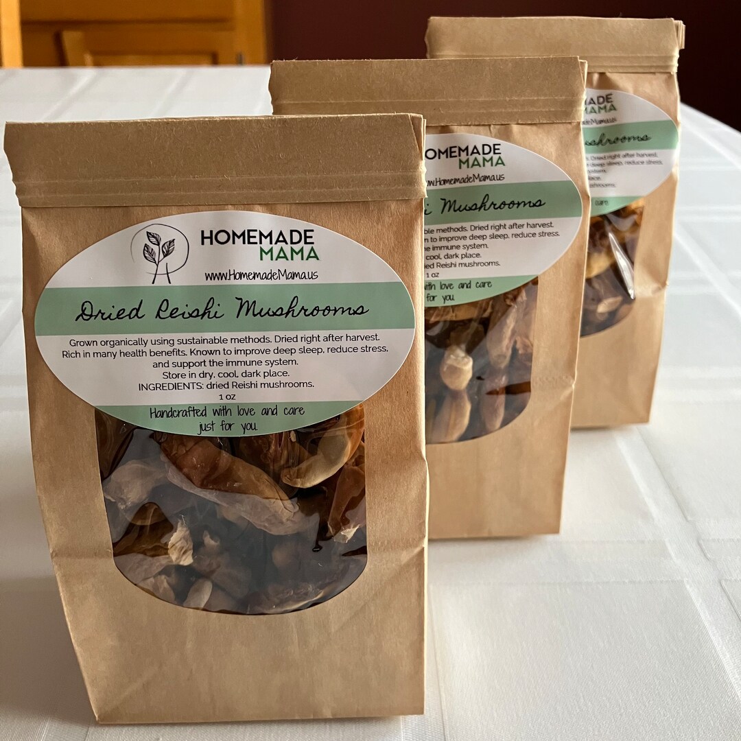 Dried Reishi Mushrooms (US Grown - Homegrown Using Organic and ...
