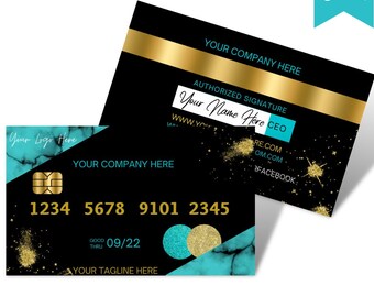 Debit Card Template - Etsy