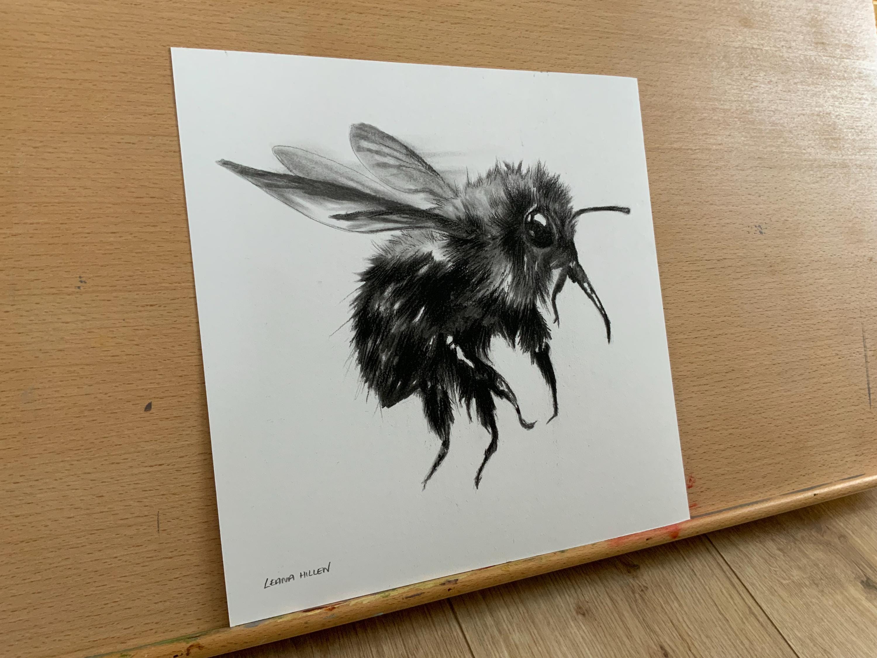 Original, NOT A PRINT - Humble Bumble, Bee Drawing, Bumble Bee Art ...