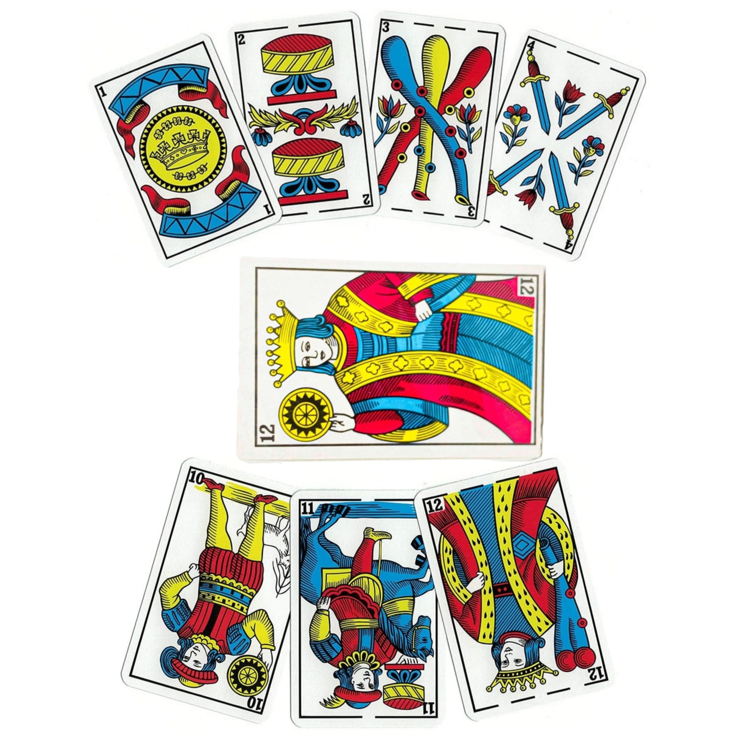 Morocco Playing CARDS, 40 Cartes Karta Moroccan Jeu Naipes and Spanish ...