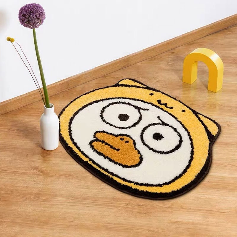 Cute Cartoon Duck Tufted Rug Kawaii Bedroom Rug Happ Duck - Etsy