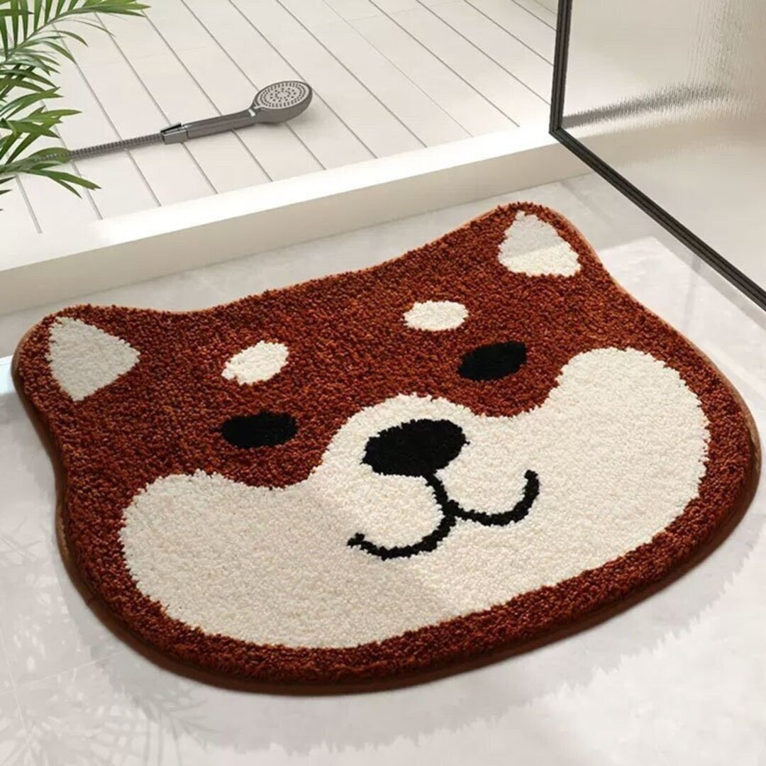 Kawaii Shiba Inu Tufted Rug Cartoon Dog Bedroom Rug Carpet - Etsy