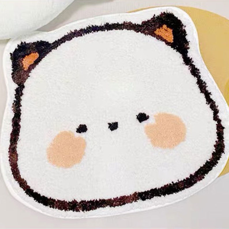 Funny Red Panda Bedroom Rug, Kawaii Kids Room Rug, Fluffy Bath Rug ...