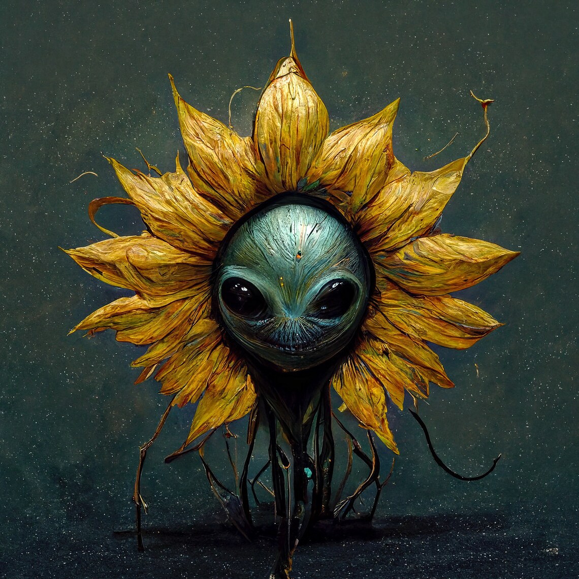 Alien Sunflower - Etsy