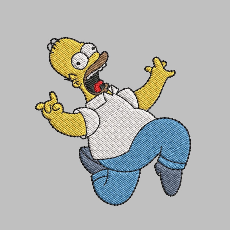 Homer Simpson Embroidery Patch - Etsy