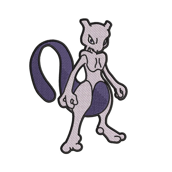 Mewtwo Embroidery - Etsy