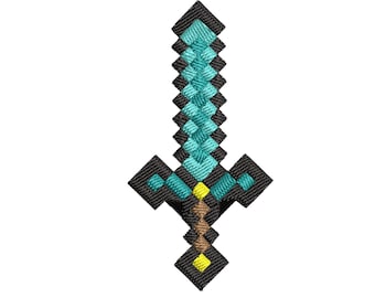 Minecraft embroidery design - Etsy