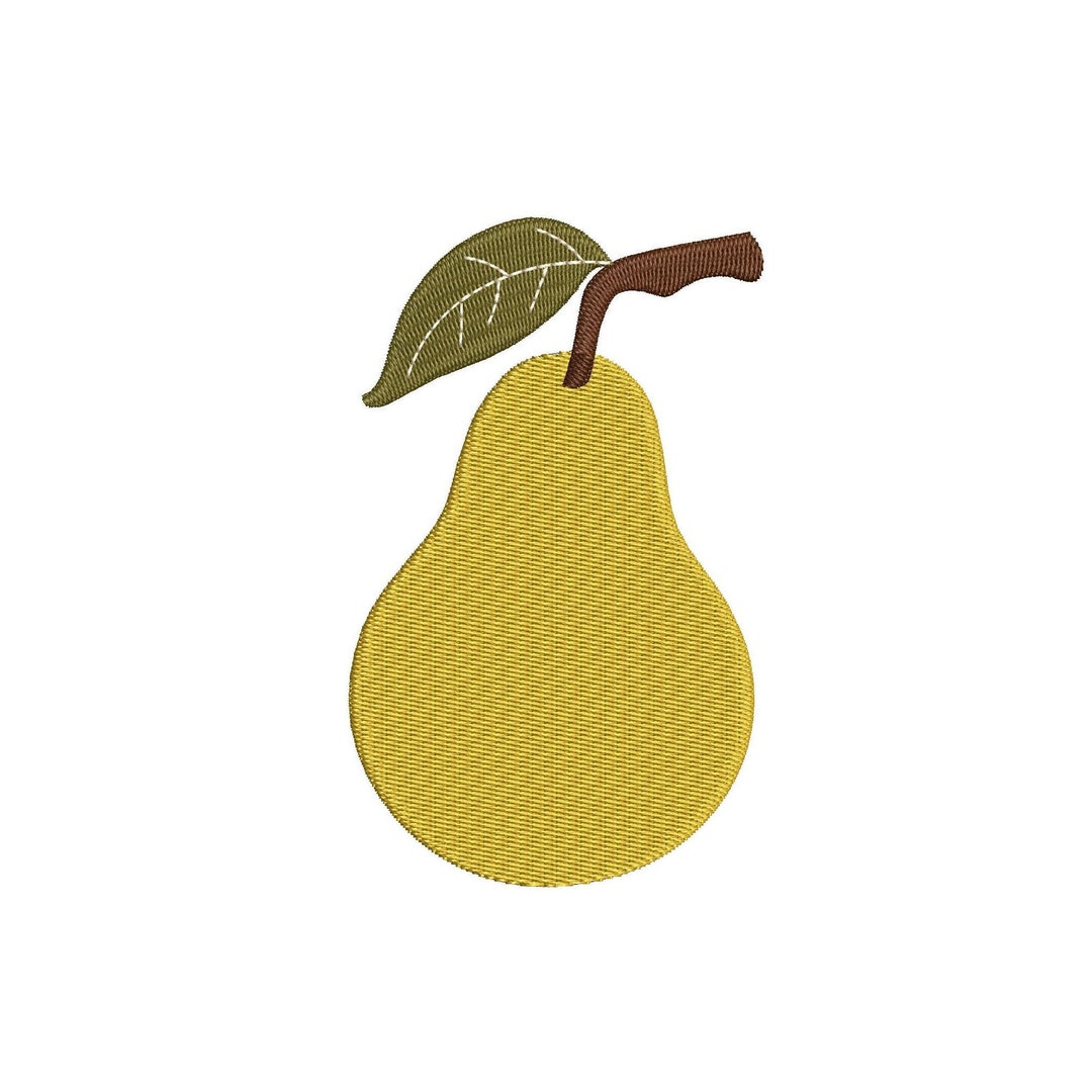 Pear EMBROIDERY DESIGN, Fruit Embroidery Files, Fruits Patch Files ...