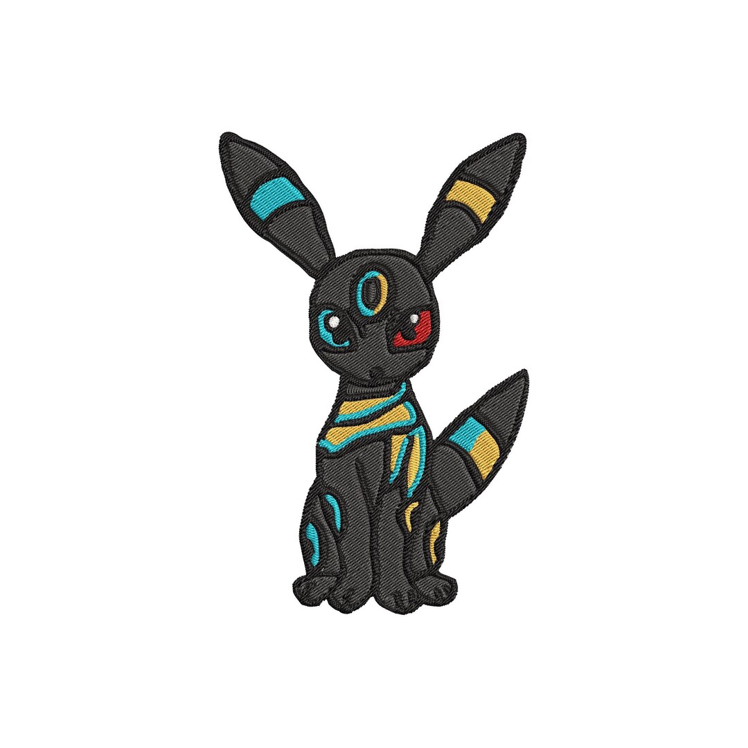 EMBROIDERY DESIGN Pokemon Half Shiny Umbreon, Pokemon Half Shiny ...