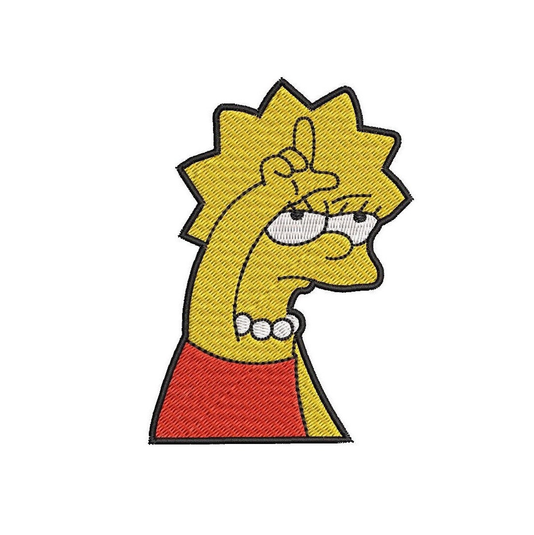 Lisa Simpson Embroidery Design File, the Simpsons Embroidery Design ...