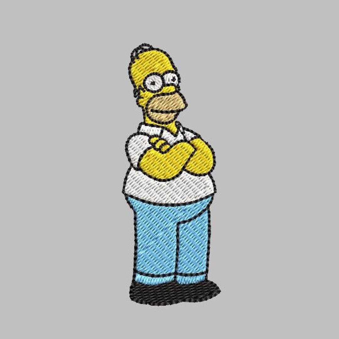 Homer Simpson, the Simpsons Embroidery Design 15 - Etsy