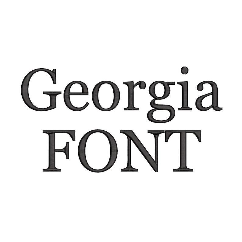 Embroidery Font Georgia 10 Sizes, Georgia Font Embroidery Machine File ...