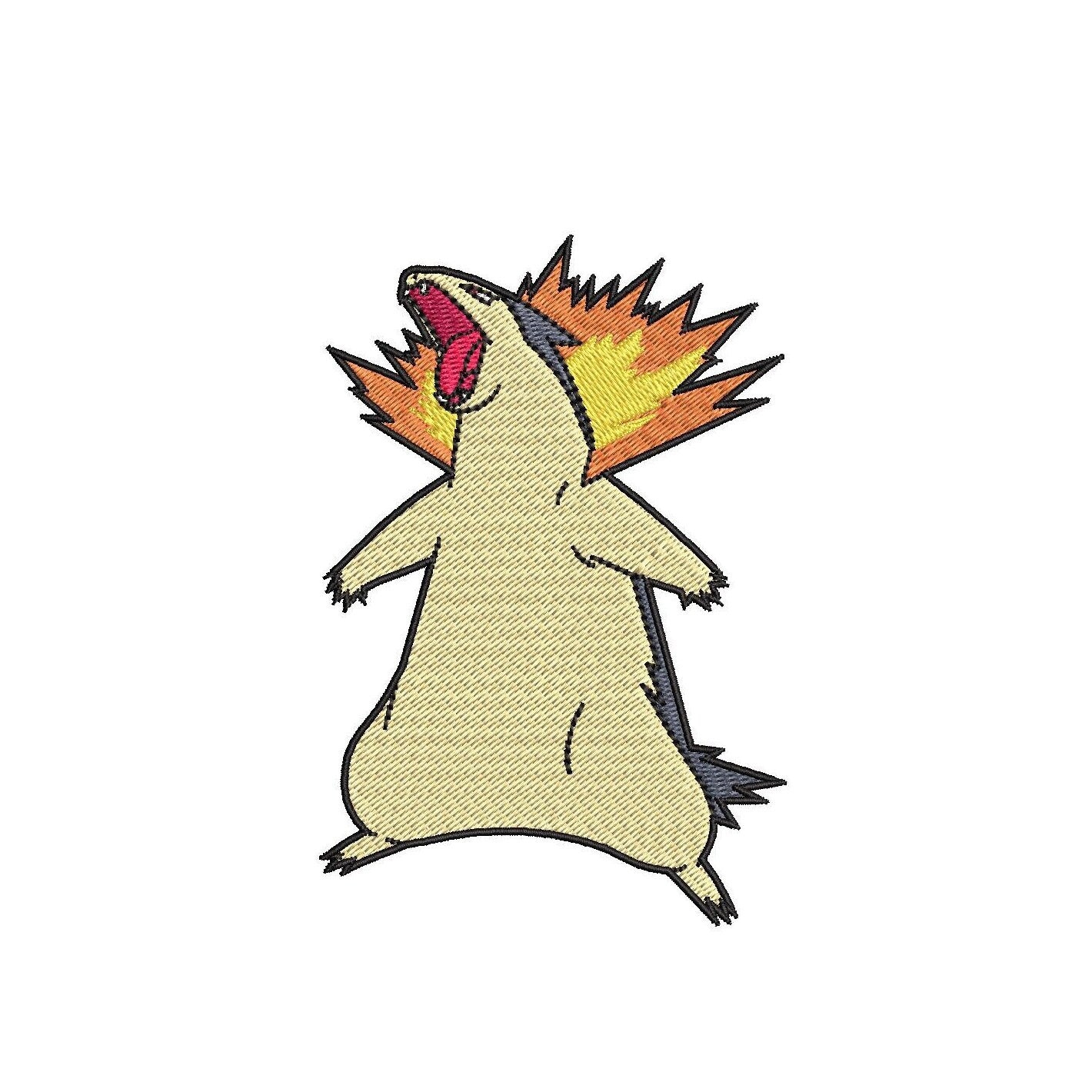 EMBROIDERY DESIGN Pokemon Typhlosion, Pokemon Typhlosion Embroidery ...