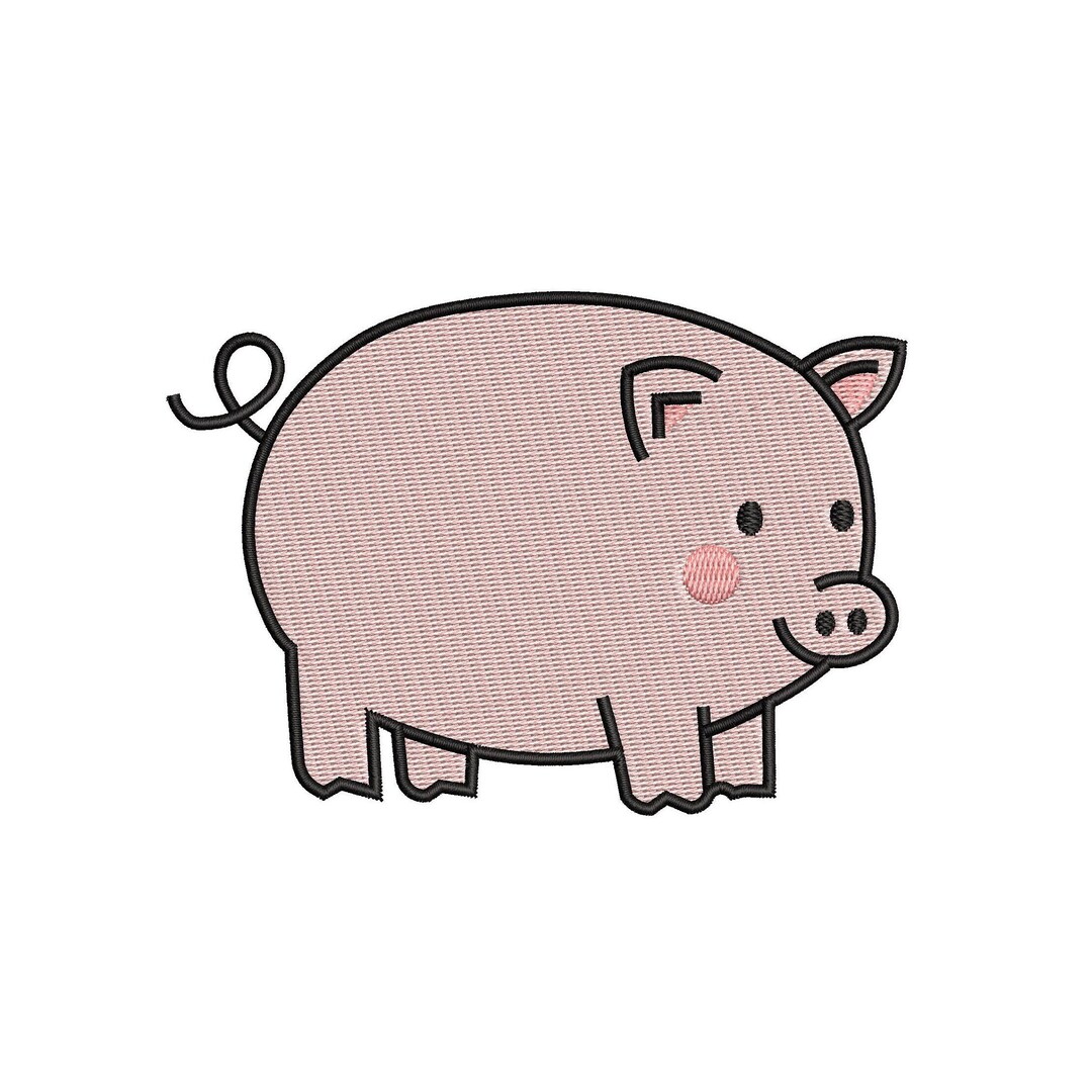 Cute Little Baby Pig Piglet EMBROIDERY DESIGN, Piglet Embroidery Design ...