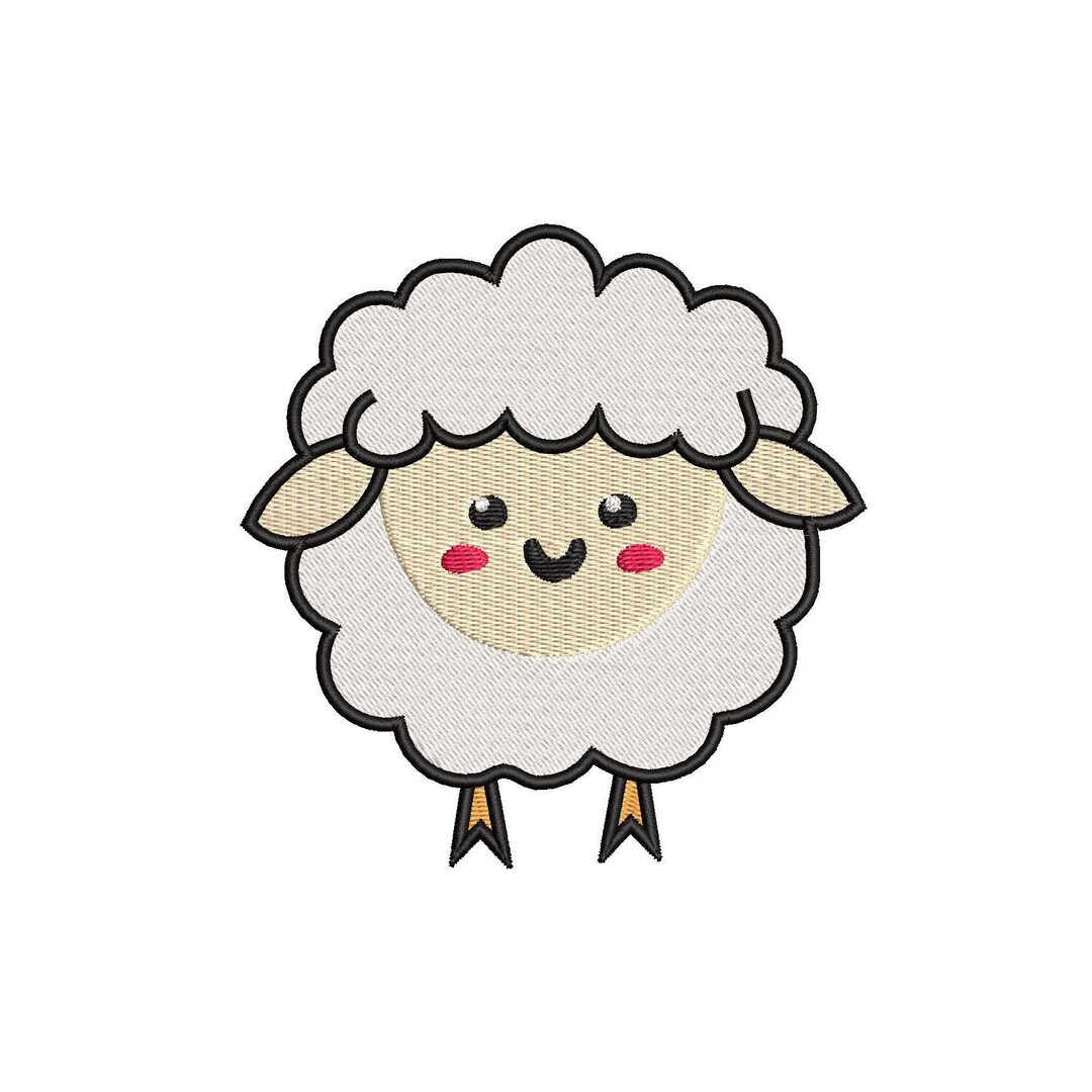 Cute Baby Sheep EMBROIDERY DESIGN, Cute Baby Sheep, Farm Animal ...