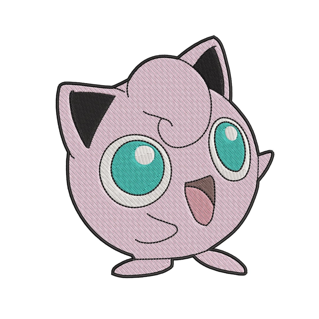 EMBROIDERY DESIGN Pokemon Jigglypuff, Pokemon Jigglypuff Embroidery ...