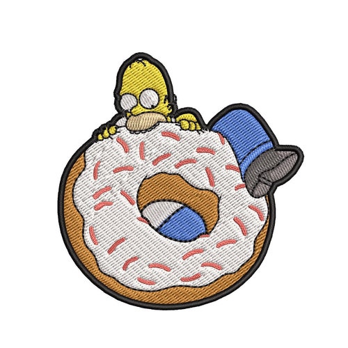Homer Simpson the Simpsons Embroidery Design 2 - Etsy