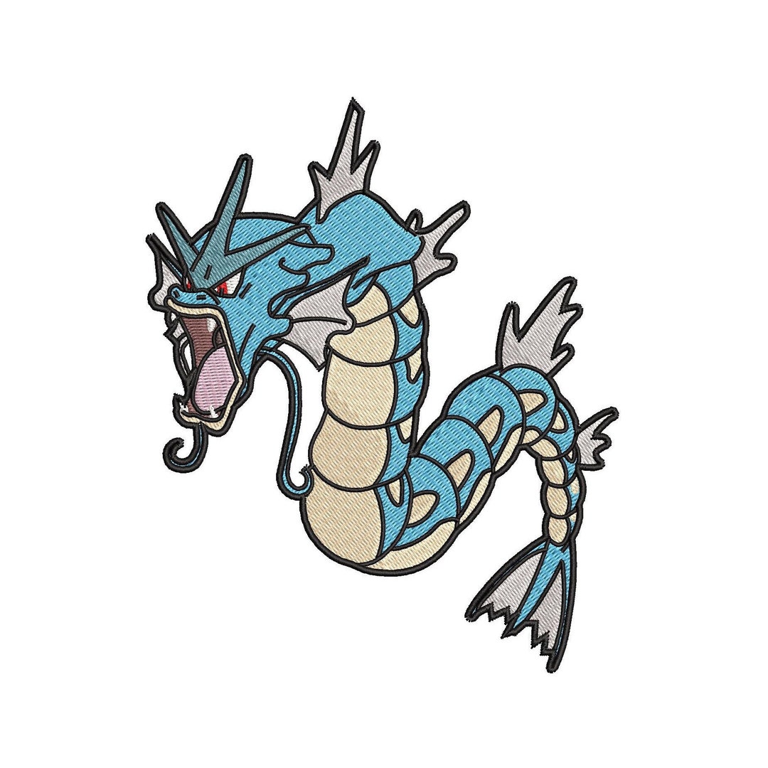 Gyarados EMBROIDERY DESIGN Pokemon Gyarados Pokemon Embroidery Machine ...