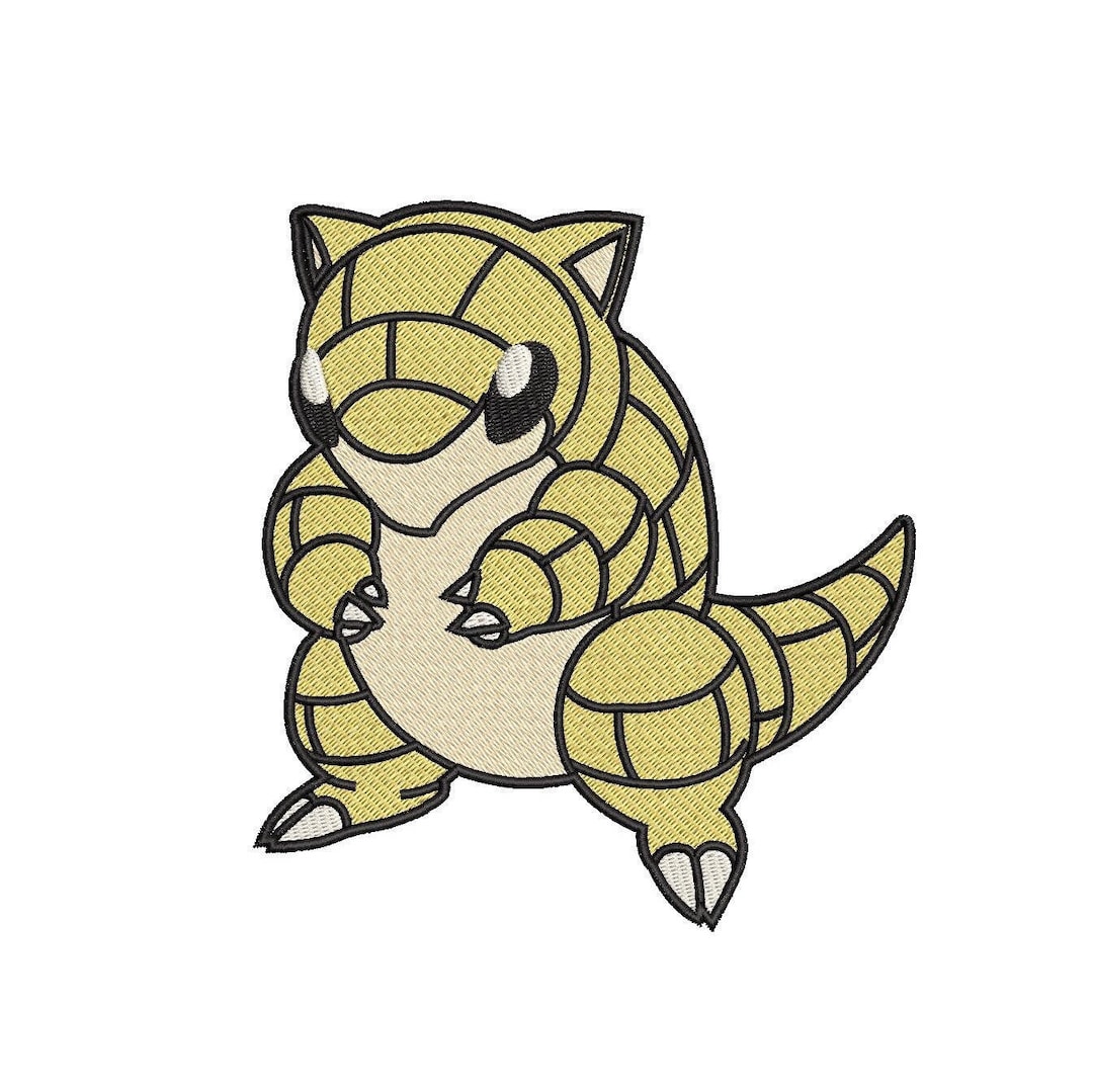 Pokemon Sandshrew EMBROIDERY DESIGN, Pokemon Sandshrew Pokemon ...