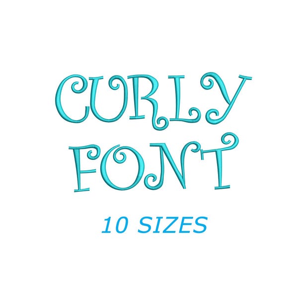 Curly Letters - Etsy